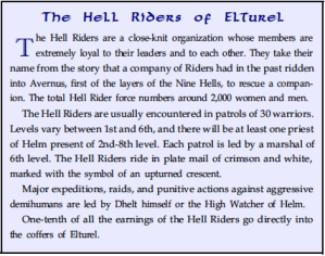 Descent into Avernus lore: The Hellriders | www. Newbie DM .com